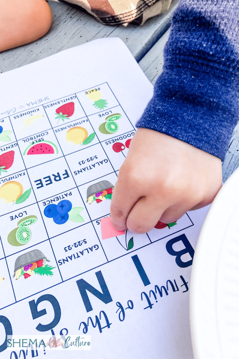 Fruit of the Spirit Bingo Game Free Printable Activity