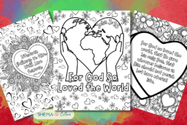 John 3:16 Coloring Pages: FREE Printable For God So Loved the World ...