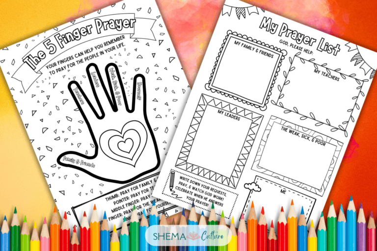 5 Finger Prayer: Five Finger Prayer Printable FREE Activity