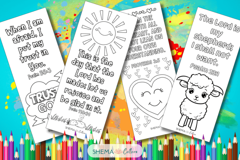Bible Verse Bookmarks: Bible Bookmark Printable to Color for Kids