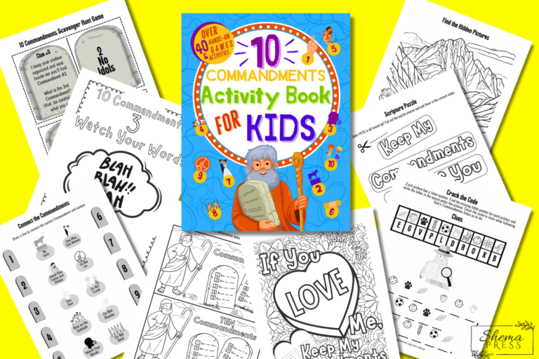 10 Commandments Activity Book (FUN Activities for Kids)