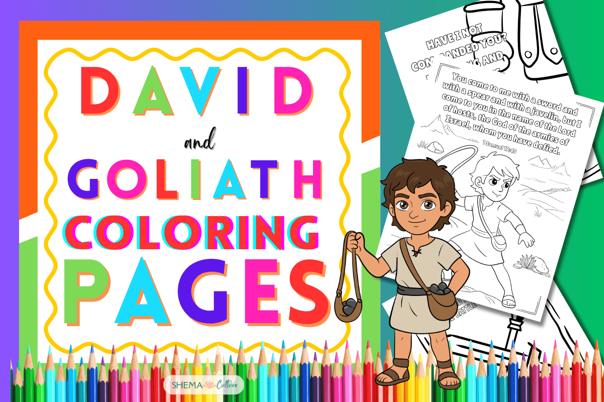 David and Goliath Coloring Page: FREE Printable Color Sheet - Bible ...